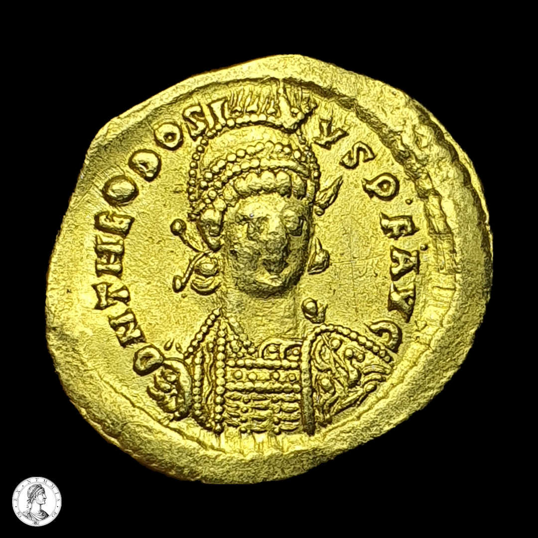 Imperio Romano De Oriente Teodosio II (402-450 D.C.) Sólido - EX-NVMMIS